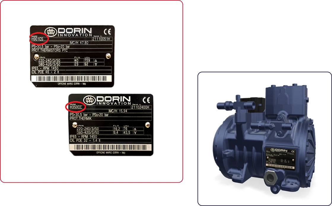 Spare parts compressors range CDS - Dorin Polska